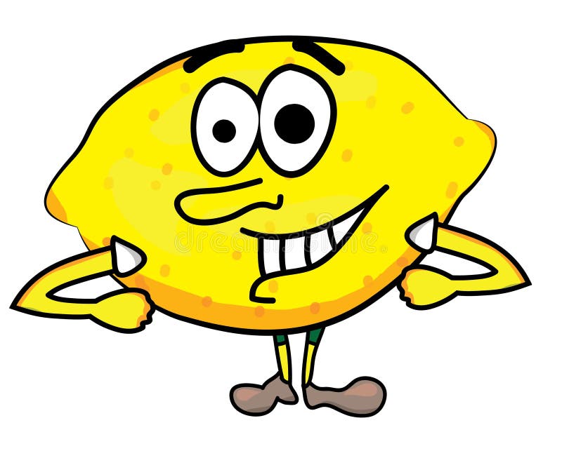 Lemon cartoon character stock illustration. Illustration of lemon ...