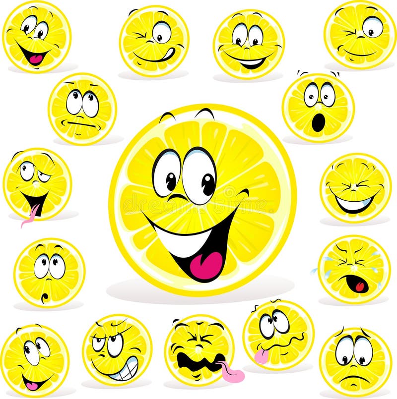 Lemon Cartoon Many Expressions Stock Illustrations – 4 Lemon Cartoon ...