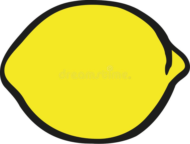 Lemon cartoon style stock vector. Illustration of natural - 107166302