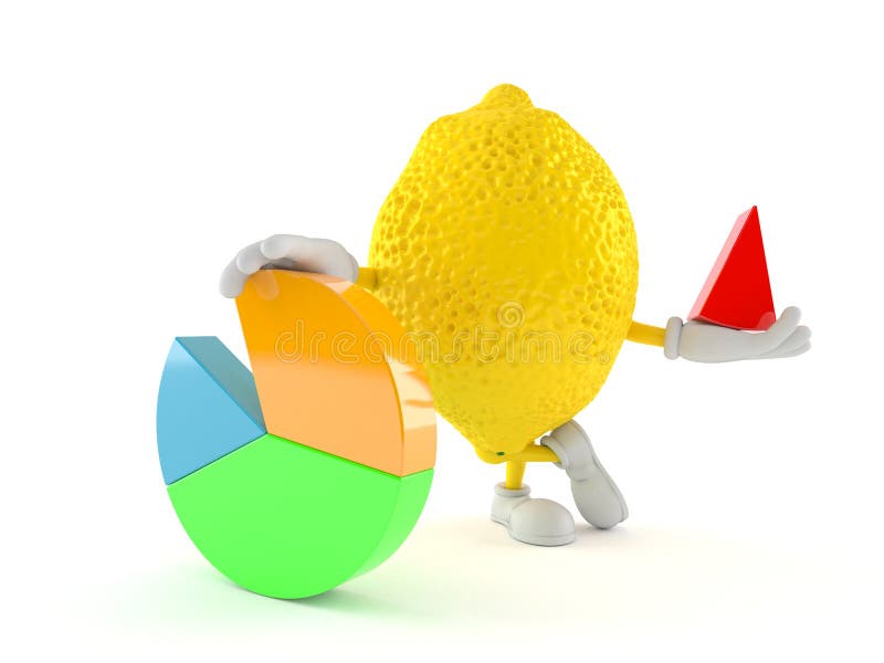 Lemon Character on Podium Holding Trophy Stock Illustration ...