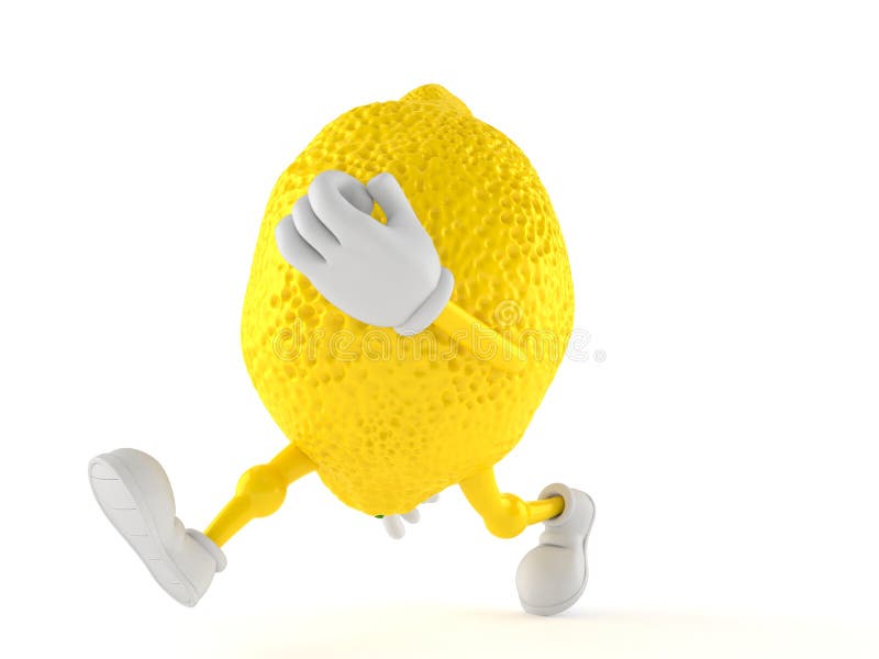 Lemon Running with Trophy stock vector. Illustration of ripe - 72948640