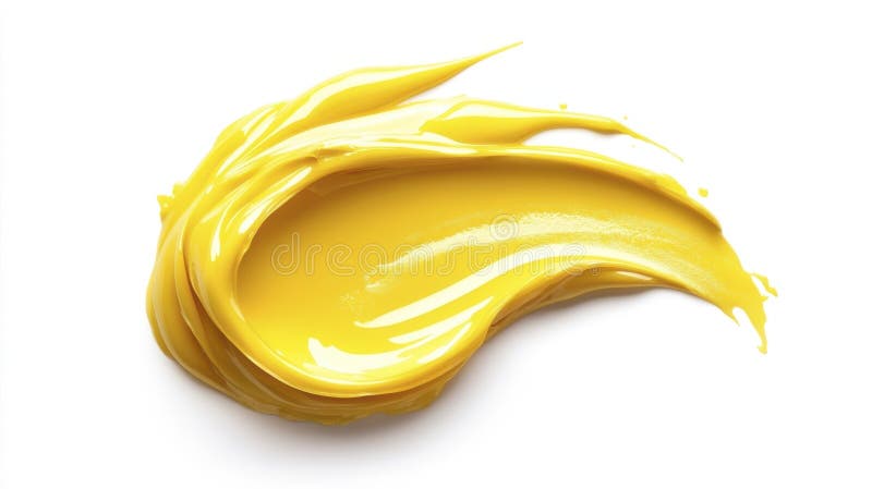 Lemon Chiffon Brush Stroke Isolated on White Background Stock ...