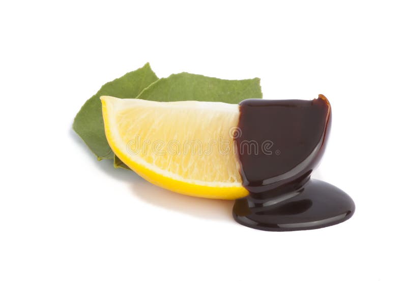 Lemon and chocolate stock image. Image of cream, calories - 136345805