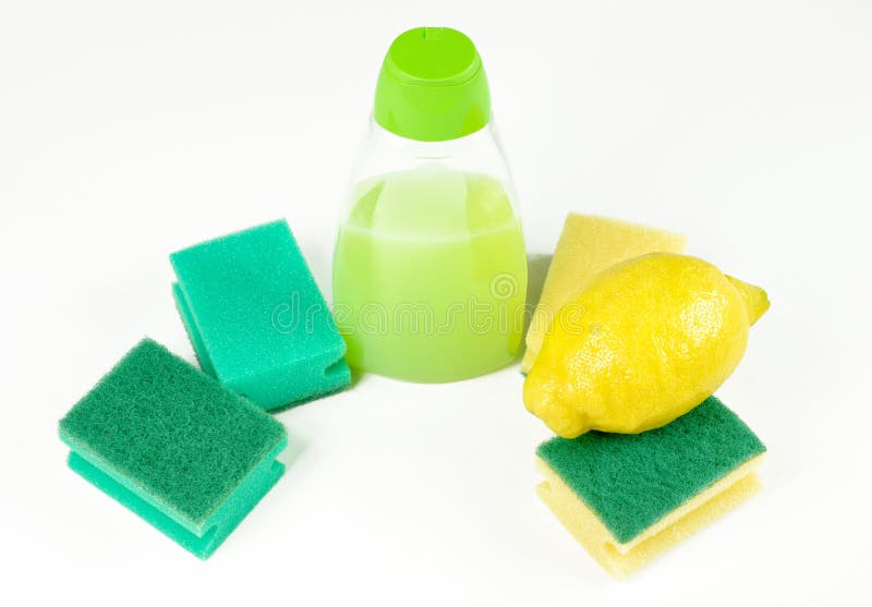 Lemon and Cleaning Products Stock Image - Image of domestic, home: 41735221