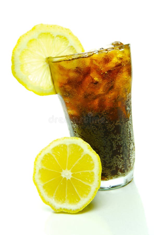 Cola and lemon stock image. Image of refreshing, slices - 18814769