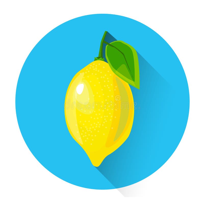 Lemon Colorful Fruit Icon stock vector. Illustration of meal - 75873962