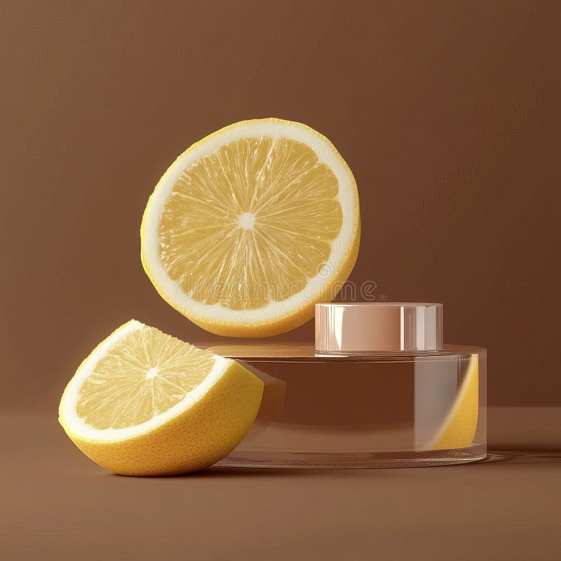Lemon Cosmetic Package Design, 3d Realistic Vector Mockup. Stock ...