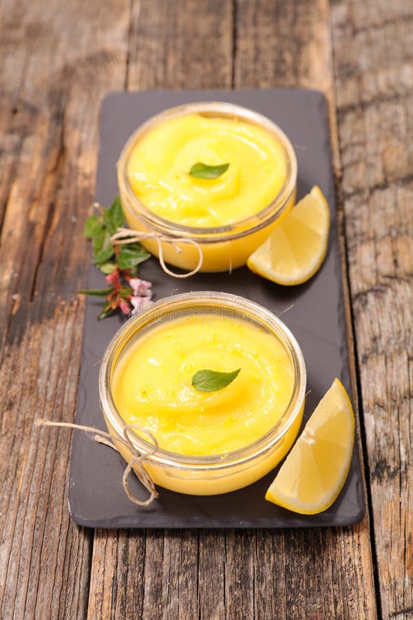 Lemon cream in pot stock image. Image of lemon, cuisine - 146913013