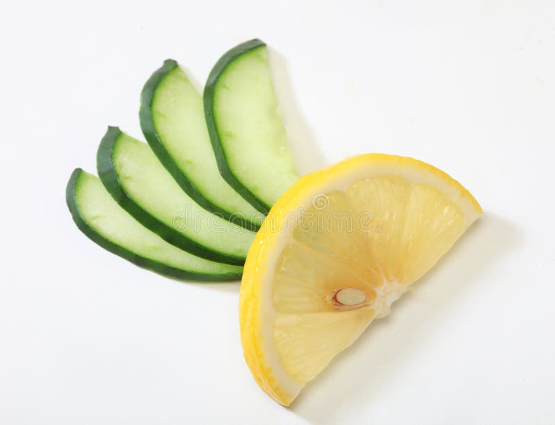 Lemon and cucumber stock photo. Image of green, garnish - 21386108