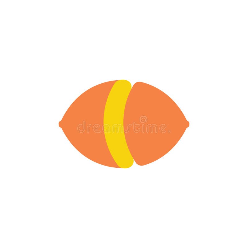 Lemon Cut Simple Geometric Design Symbol Vector Stock Vector ...