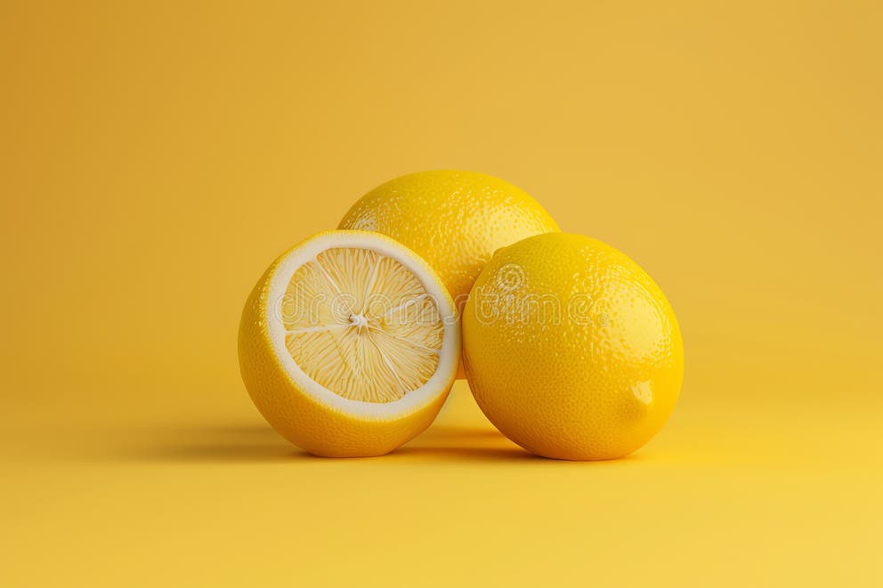 A Lemon, 3D Animation, Simple Stock Illustration - Illustration of ...