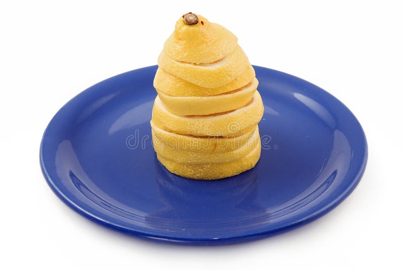 Lemon on disc stock photo. Image of blue, appetizing, isolated - 6939622