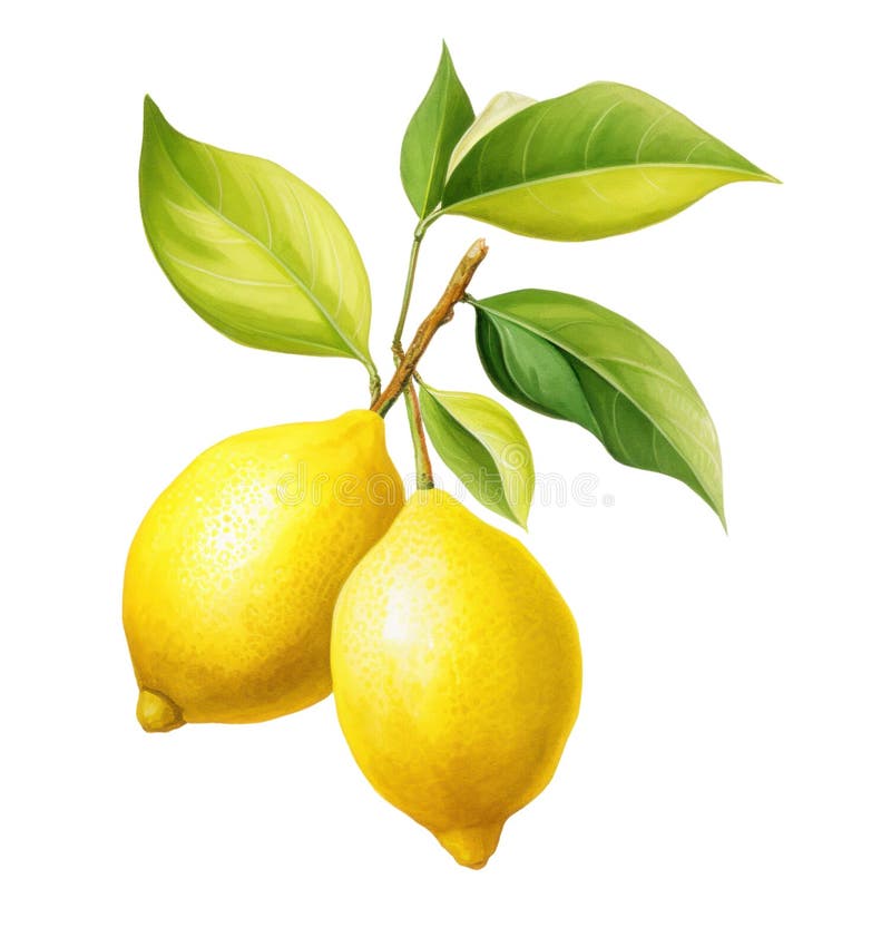Lemon Drawing on Transparent Background in PNG Format, Ideal for Use in ...