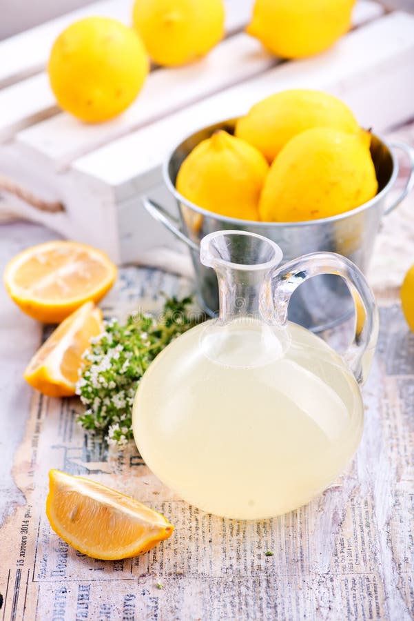 Lemon drink stock photo. Image of lemonade, healthy, fruit - 95264260