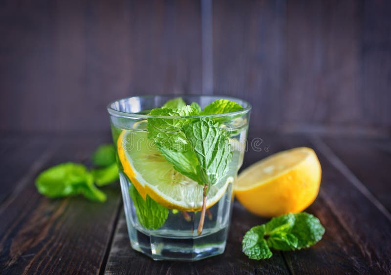 Lemon drink stock image. Image of herb, homemade, healthy - 47794855