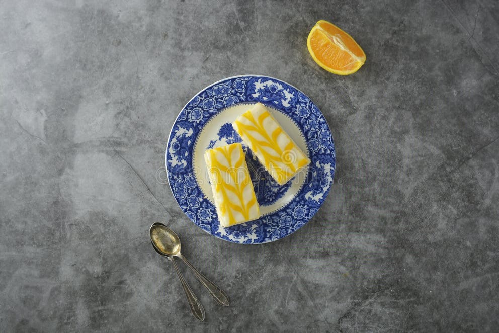 Lemon Drizzle Cake, Lemon Crust Cake Dessert. Flat Lay, Copy Space ...