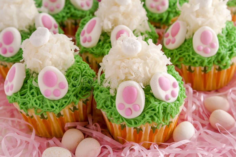 Bunny Lemon Cupcakes Easter Treat Stock Image - Image of baked, home ...