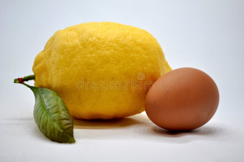 Lemon and egg stock photo. Image of cooking, white, shell - 70111610