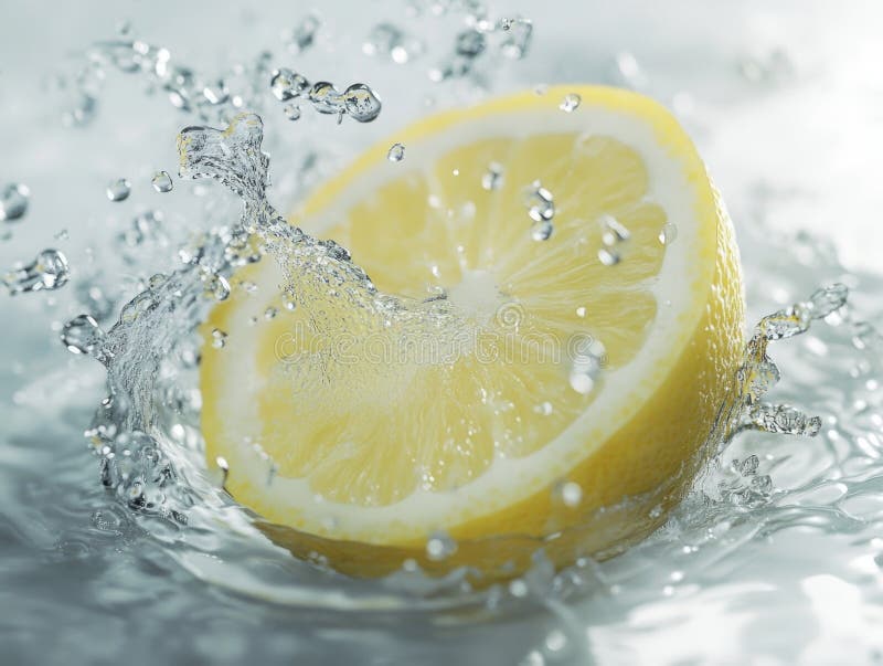 Lemon Falling into Water stock image. Image of liquid - 379931327