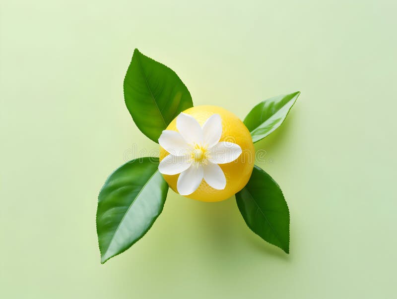 Lemon Flower in Studio Background, Single Lemon Flower, Beautiful ...