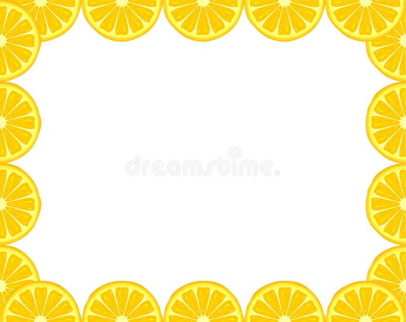 Lemon frame stock vector. Illustration of pattern, natural - 41022761