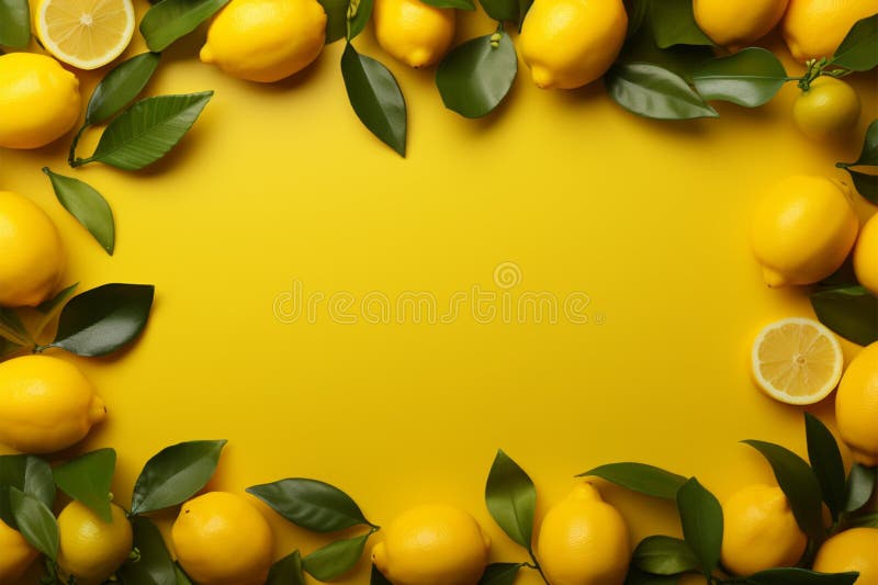 Lemon Frames Minimalism, Soft Yellow Backdrop, and Vibrant Citrus Touch ...