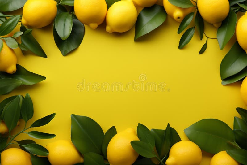 Lemon Frames Minimalism, Soft Yellow Backdrop, and Vibrant Citrus Touch ...