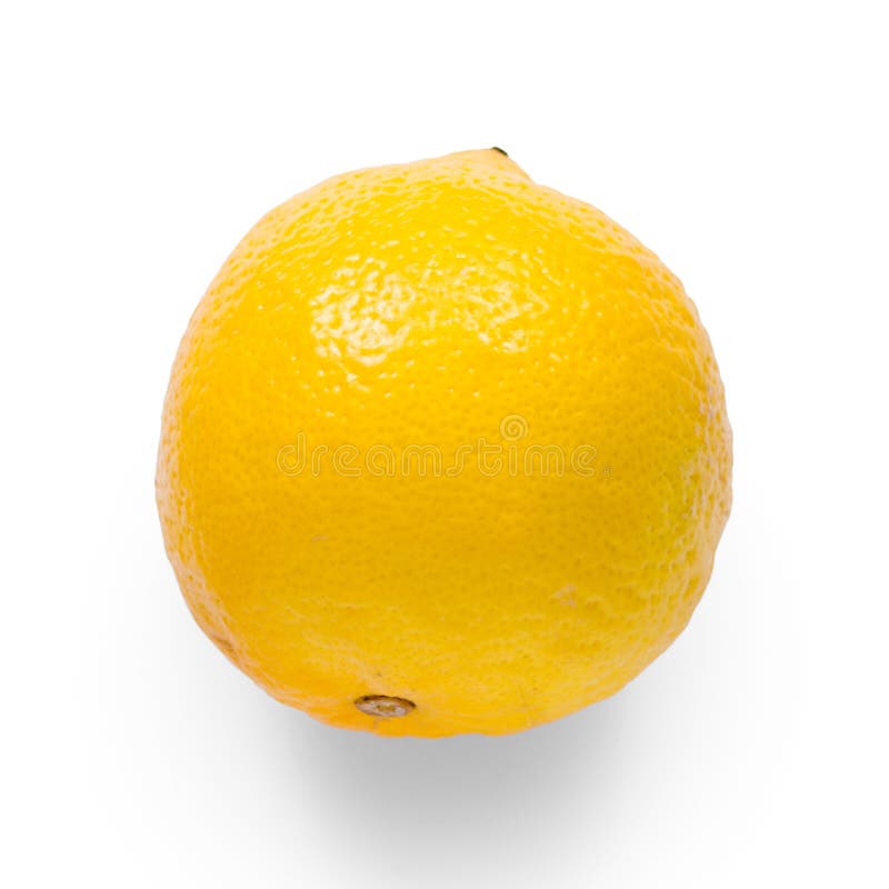 Lemon on White Background Isolation Stock Image - Image of brightly ...