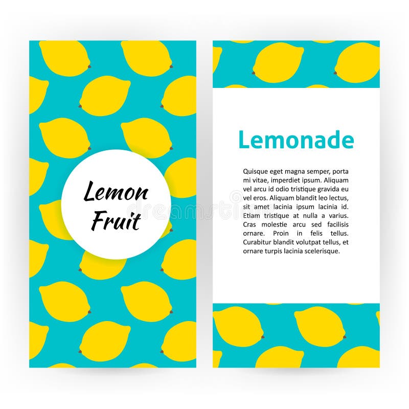 Lemon fruit flyer stock vector. Illustration of brochure - 123041148