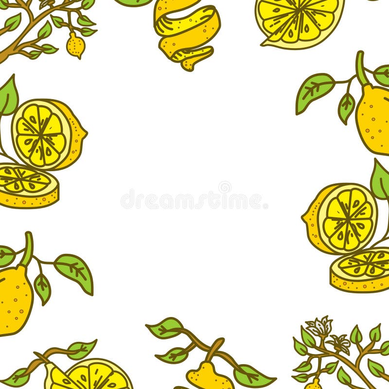 Lemon Italian Border Stock Illustrations – 110 Lemon Italian Border ...