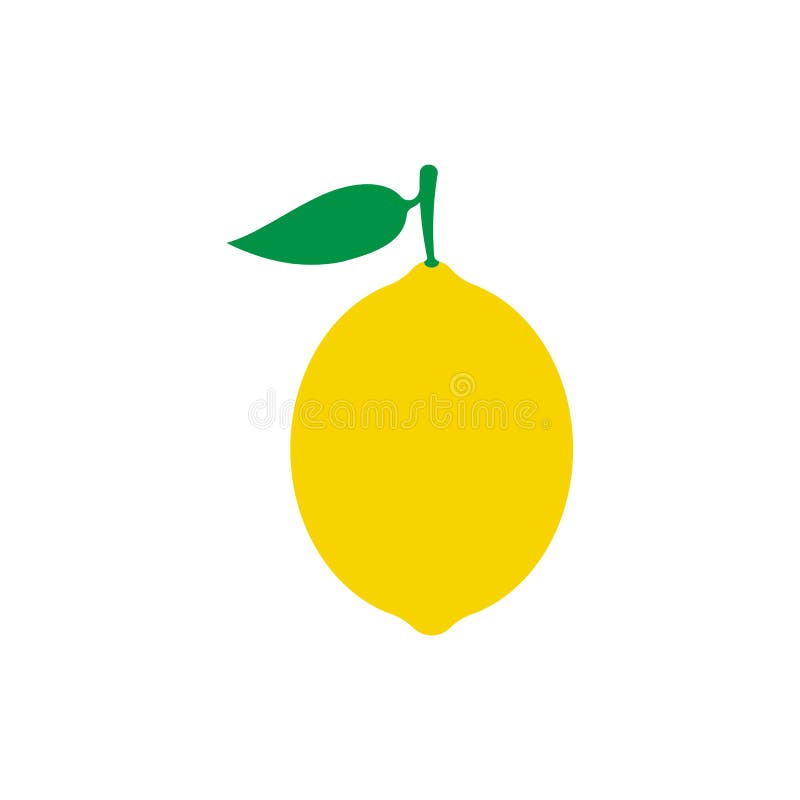 Lemon Fruit Icon Symbol. Vector Eps10 Stock Illustration - Illustration ...