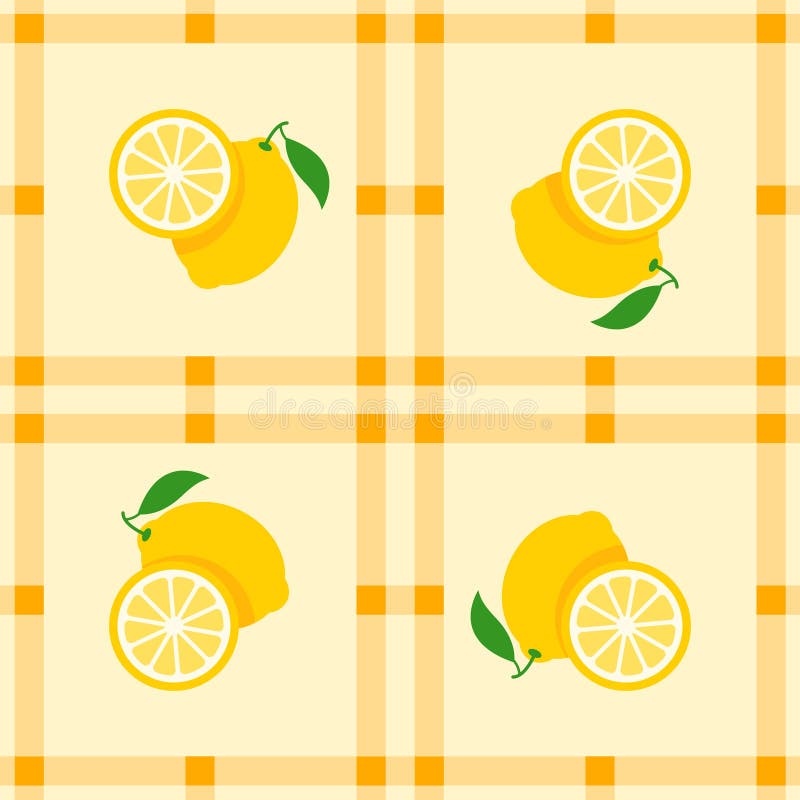 Lemon Fruit Seamless for Pattern Fabric, Simple Lemon Fruit Cute Repeat ...