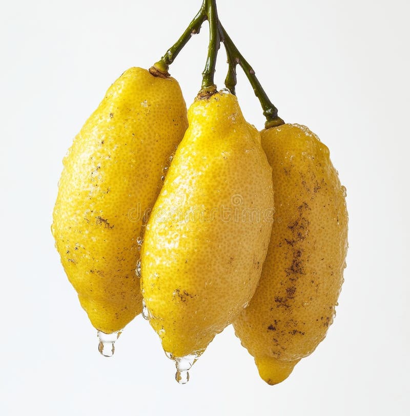 Lemon Fruit Stock Photography Showcasing a Water Splash Effect. Stock ...