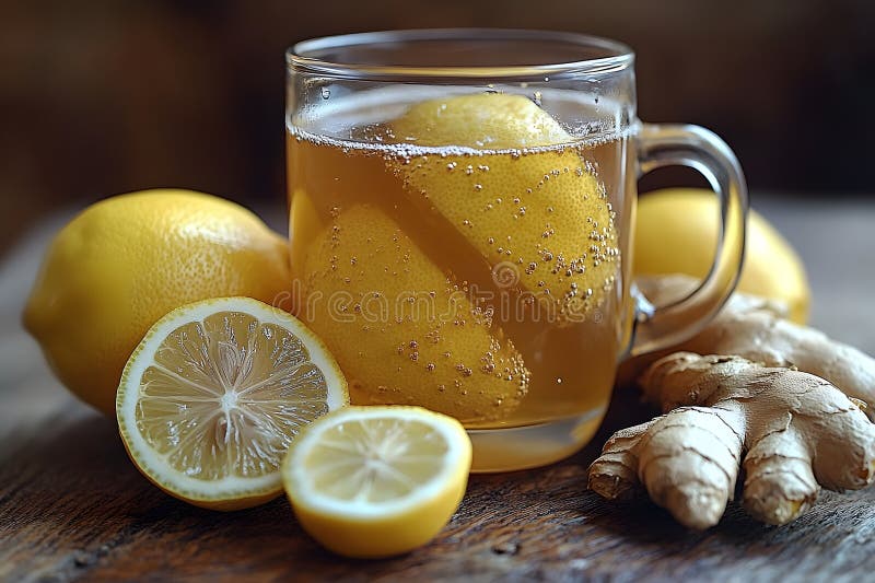 Refreshing Lemon and Ginger Infusion for Wellness and Detox Concepts ...