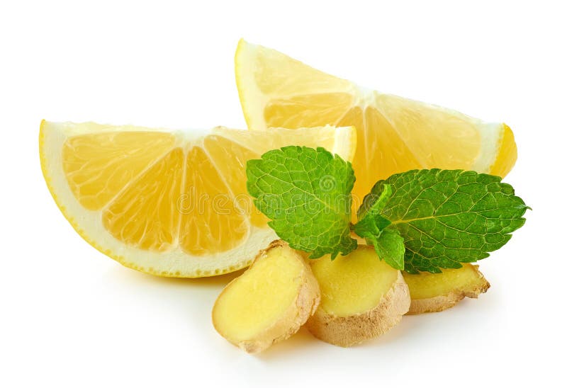Lemon, ginger and mint stock image. Image of freshness - 198404893