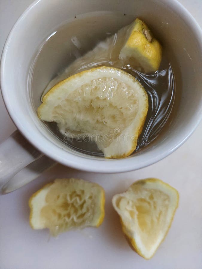 Lemon in a Glass with a Fresh Sour Taste Stock Image - Image of lemon ...