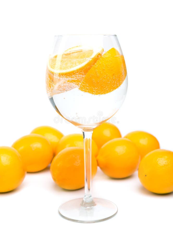 Lemon in glass stock image. Image of backgrounds, isolated - 54045761