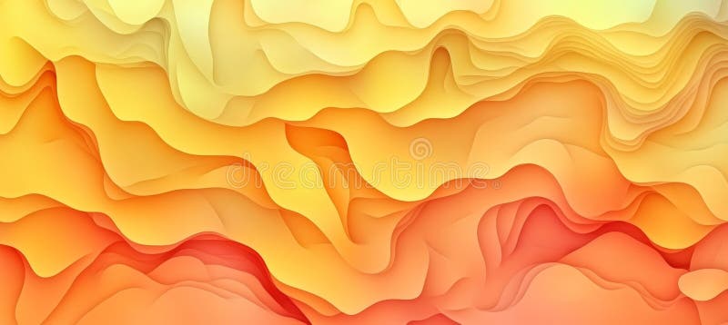 Lemon Gradient a Pastel Flowing Delicacy in 3D. Subtle Papercut Layers ...