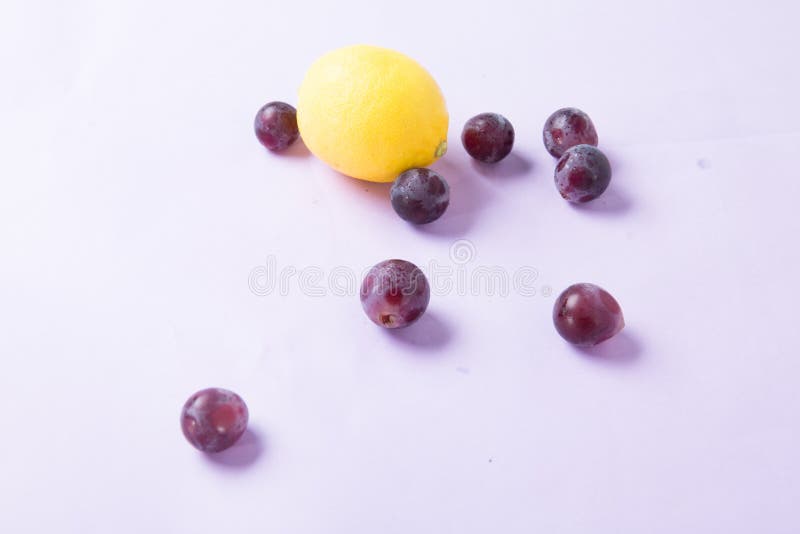 Lemon and grape stock photo. Image of agriculture, life - 59168540