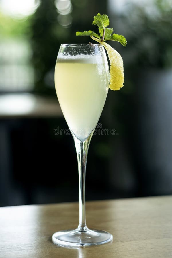 Lemon and Grapefruit with Egg White Citrus Spritzer Cocktail Stock ...