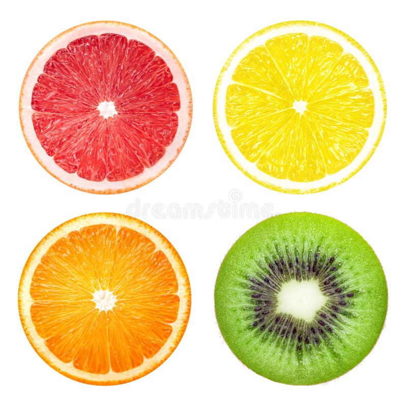 Lemon Grapefruit Kiwi Orange Slice Stock Image - Image of dessert ...