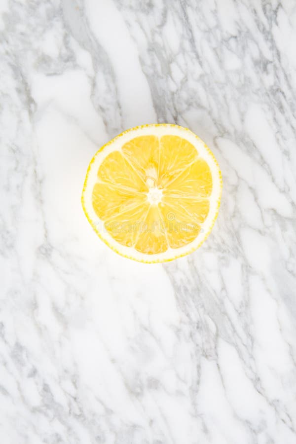 Lemon on gray marble stock image. Image of halves, vitamins - 50490283