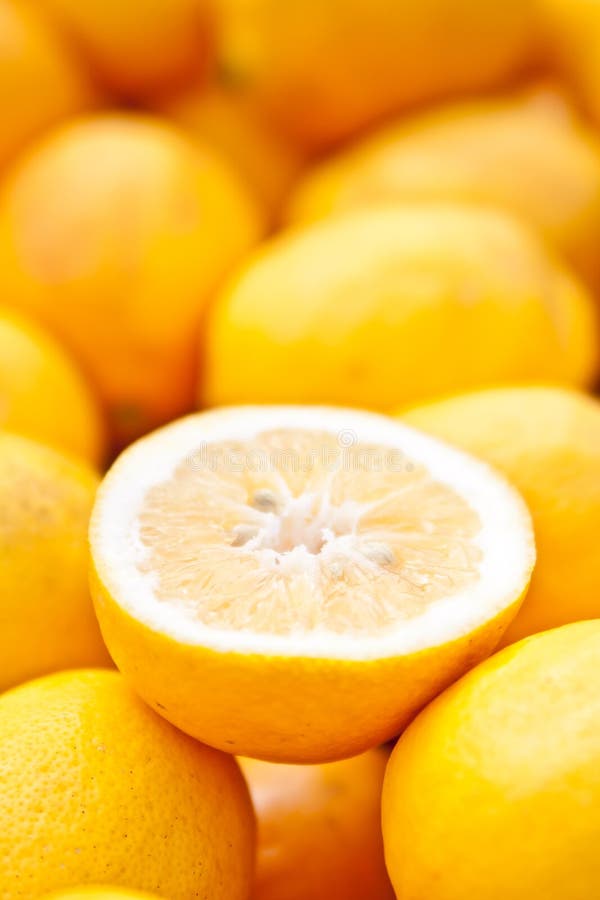 Lemon Cut Half Slice with Color Wheel Isolated Stock Image - Image of ...