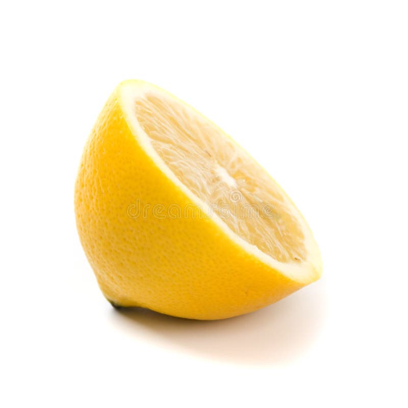 Lemon Cut Half Slice with Color Wheel Isolated Stock Image - Image of ...