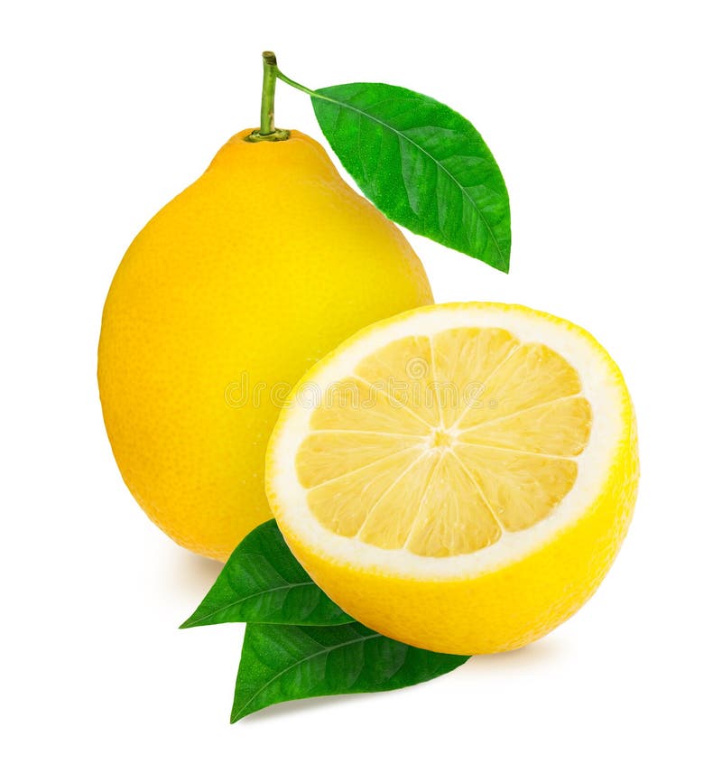 Half Lemon Citrus Fruit Isolated Stock Image - Image of natural, ripe ...