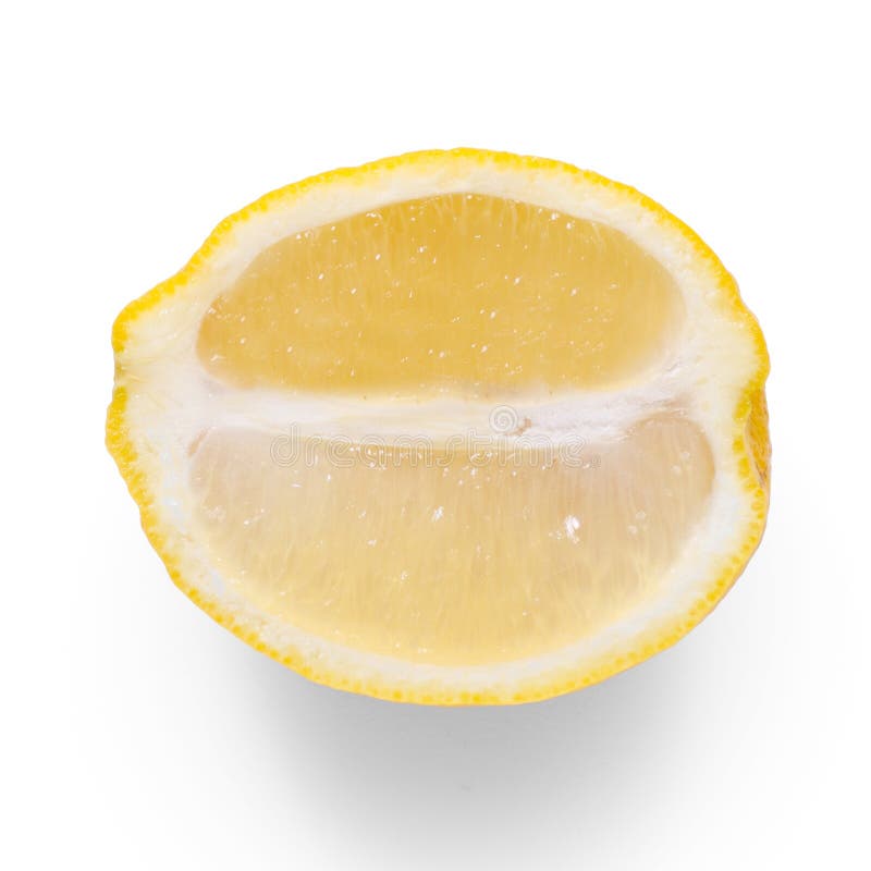 Lemon Half on White Background Isolation Stock Image - Image of life ...
