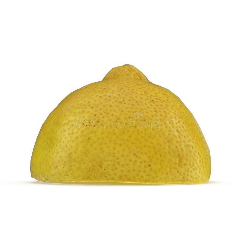 Lemon Half Isolated on White Backgroud 3D Illustration Stock ...