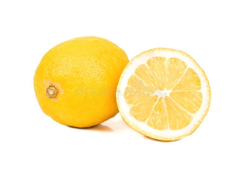 Lemon with half stock photo. Image of bright, snack - 144263332