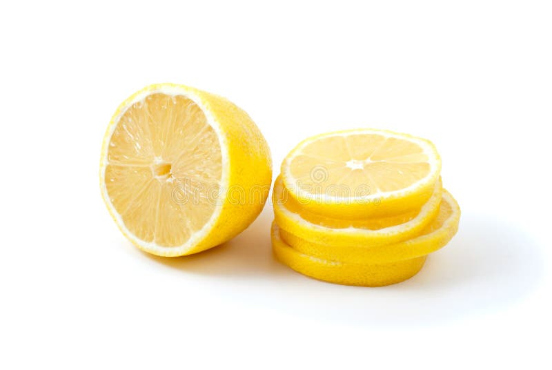Lemon half and slices stock image. Image of food, healthy - 7123959