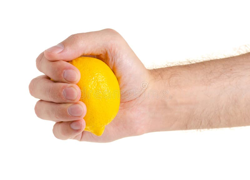 Lemon in hand stock photo. Image of healthy, color, beauty - 119987732